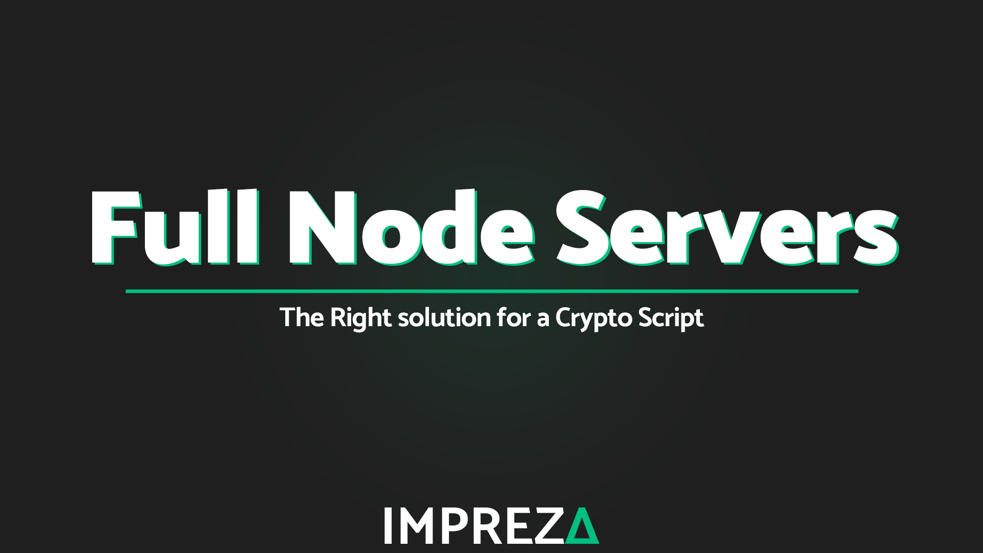 Full Node, the right Crypto Node you can get for your Server - Impreza Host